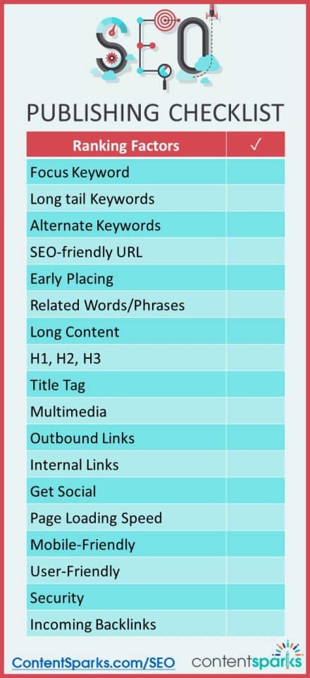 SEO Checklist - How to Get More Eyes on Your Content | ContentSparks
