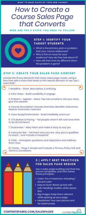 How to Create a Course Sales Page That Converts Like Crazy | ContentSparks