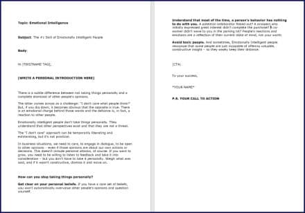 Emotional Intelligence Email Swipes | Done-for-You Emails (PLR)