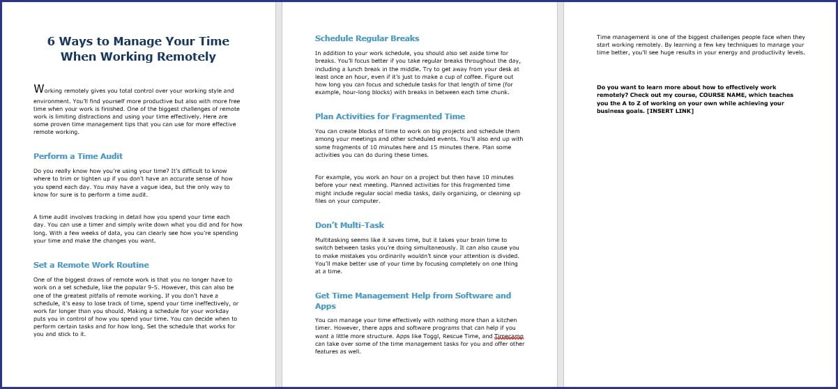 Working Remotely Blog & Email Swipes | Done-for-You Emails (PLR)