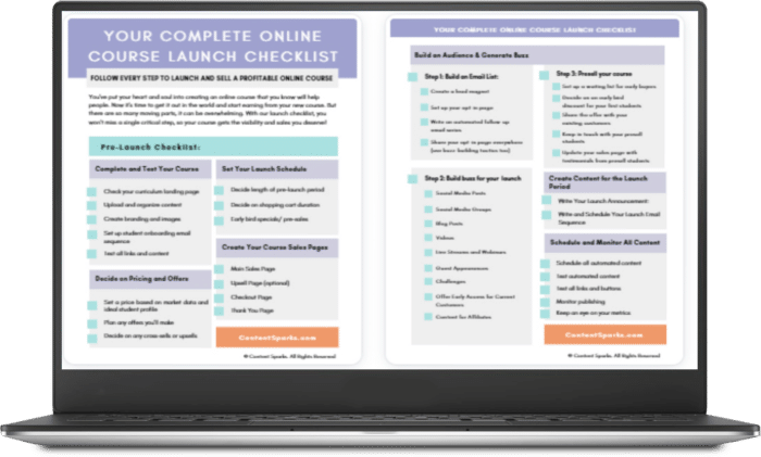 The Complete Online Course Launch Checklist (with PDF)